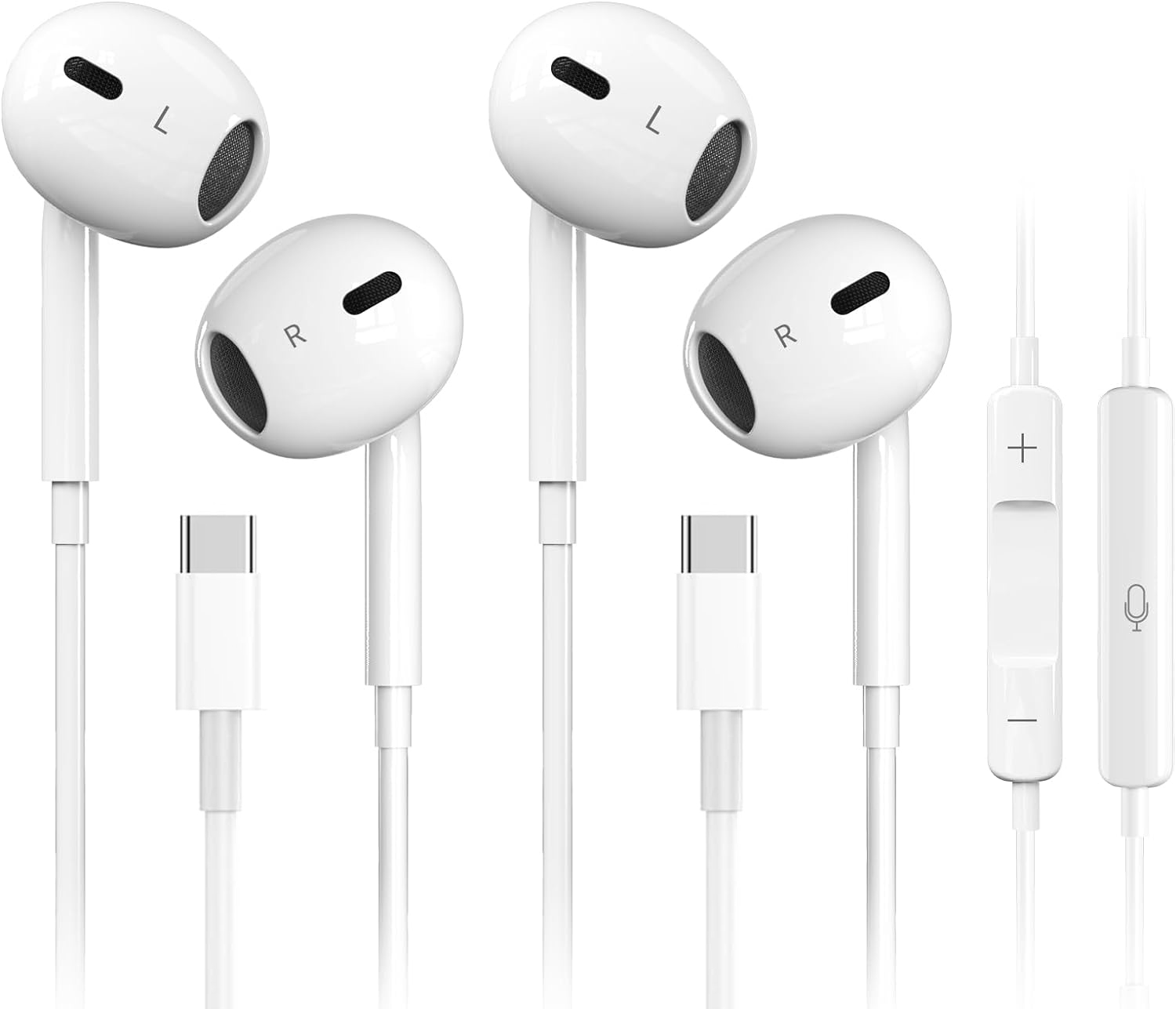 USB C Headphones for iPhone 15,Type C in-Ear Earphones Earbuds with ...